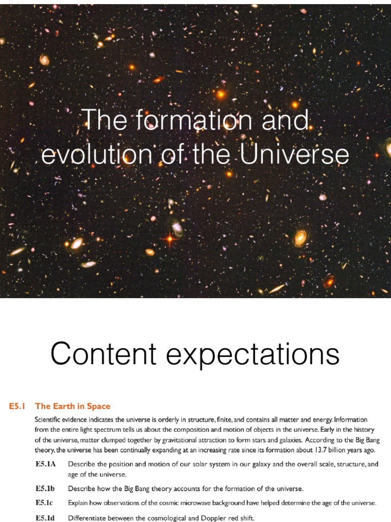 Wsu Physics Sos Formation and Evolution of The Universe | PDF