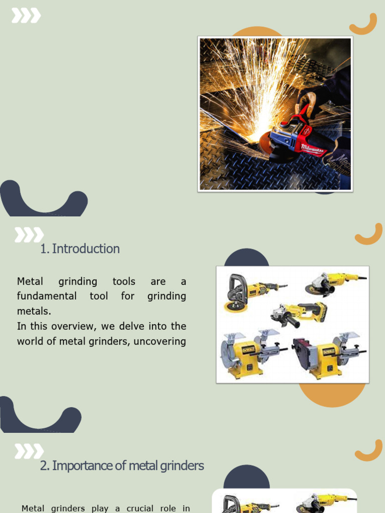 Different-Types of Metal Grinders Tool | PDF | Grinding (Abrasive ...