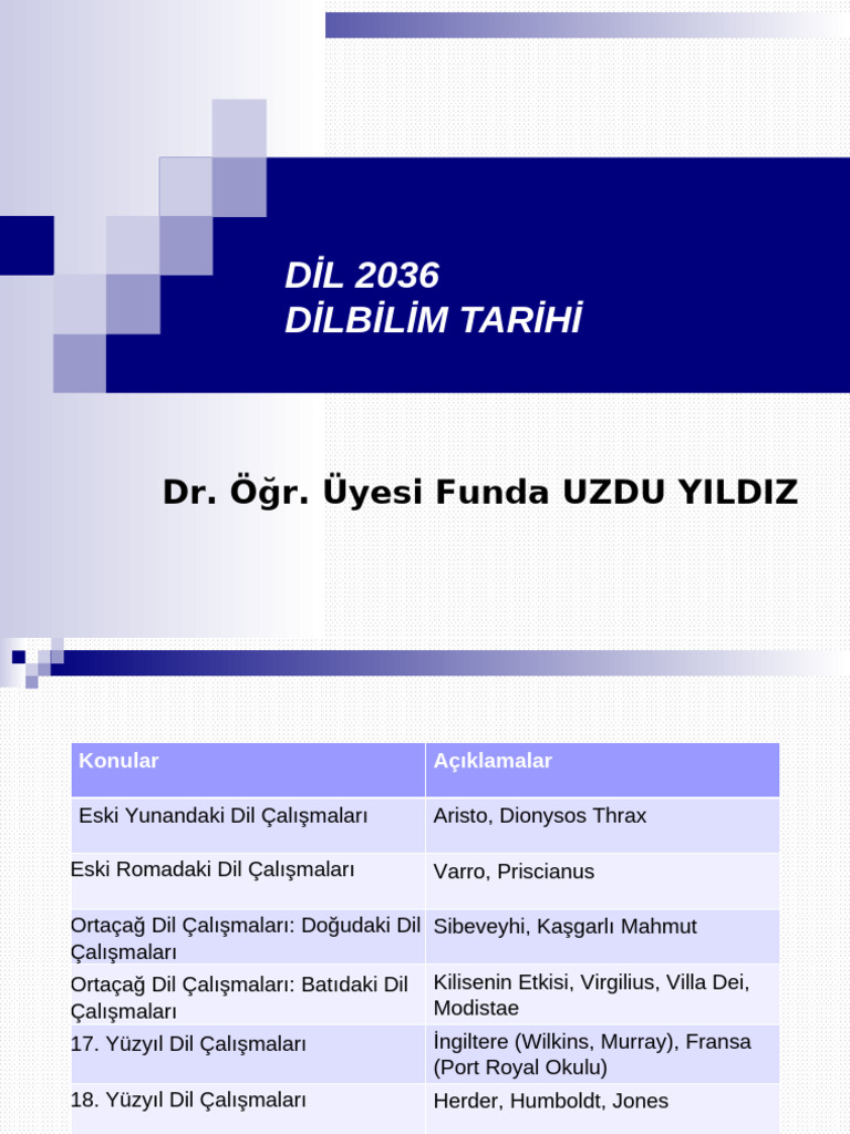 Dilbilim Tarihi | PDF