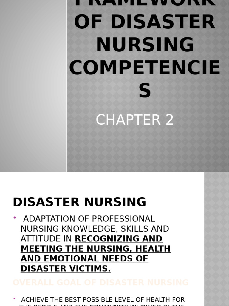 Icn Framework of Disaster Nursing Competencies | PDF