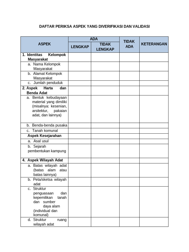 Form Verifikasi Mha Kutai Timur | PDF