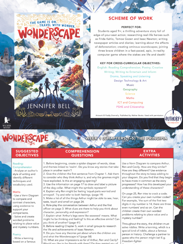 Wonderscape Authorfy Scheme of Work | PDF