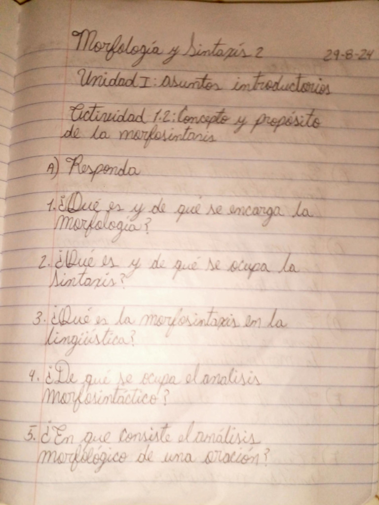 Morfo 2. Unidad 1 | PDF