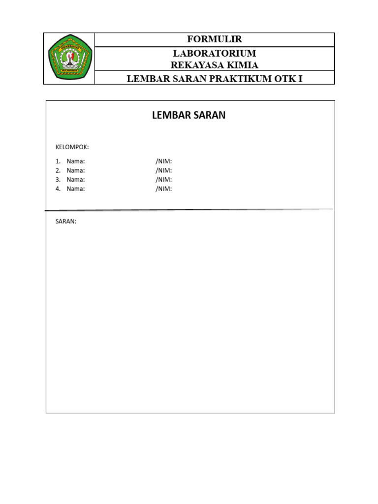 3. Lembar Saran.docx | PDF