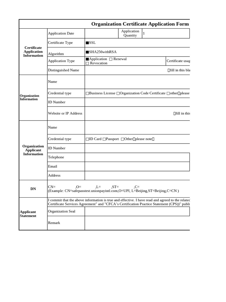 UP3DS Digital Certificate Application Form_Production_V1.1 | PDF