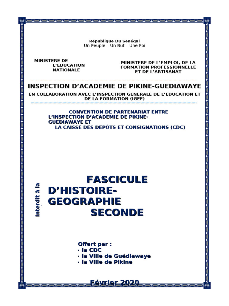 18-Fascicule HG Seconde IA PG-CDC Février 2020 (VF) | PDF