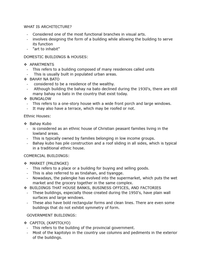 Architecture Notes Philippines | PDF