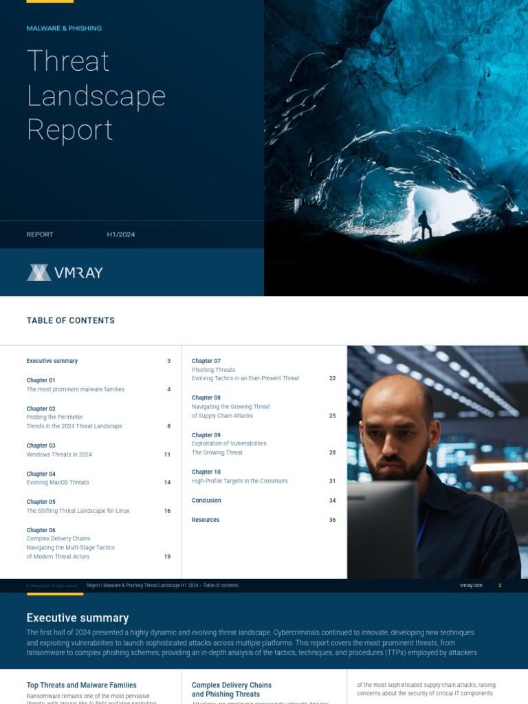 VMRay Malware and Phishing Threat Landscape Report H1 2024 | PDF