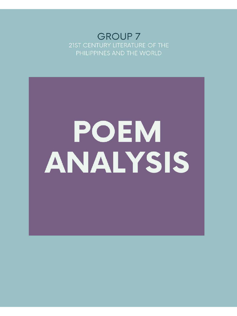 Literary Analysis - LOCAL & FOREIGN POEM | PDF