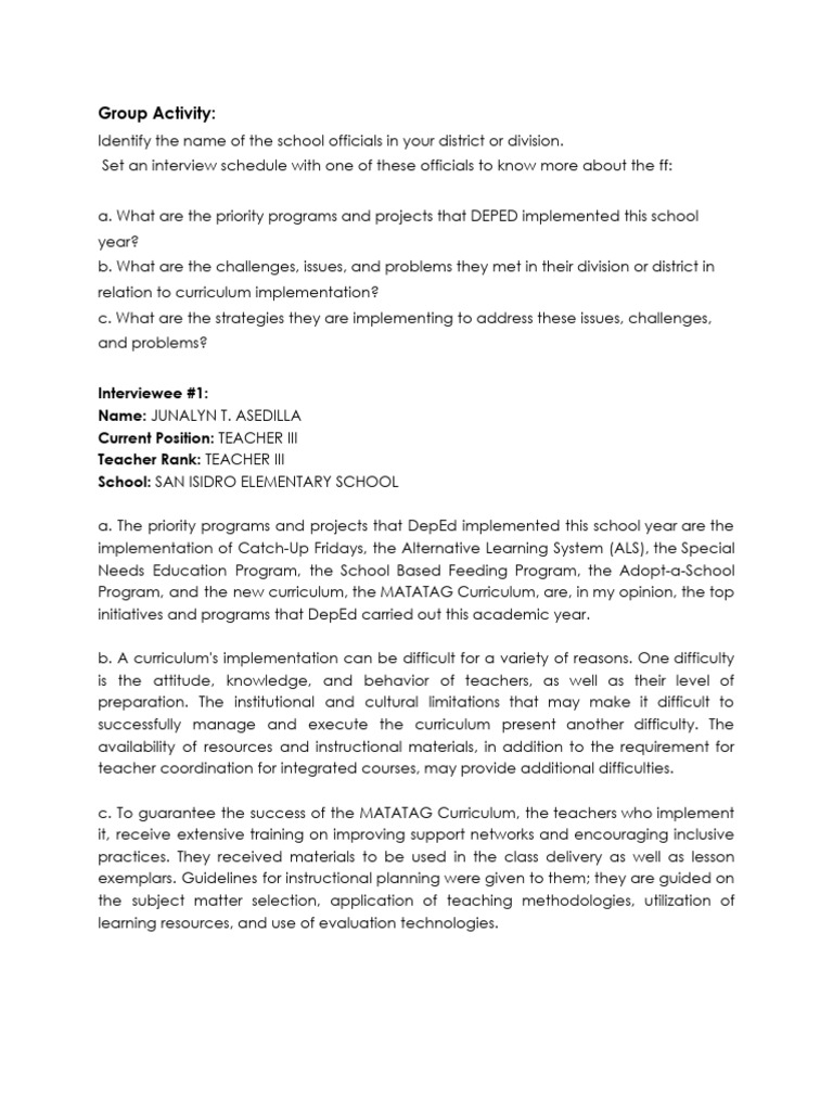 Educ 9 - Group Activity | PDF