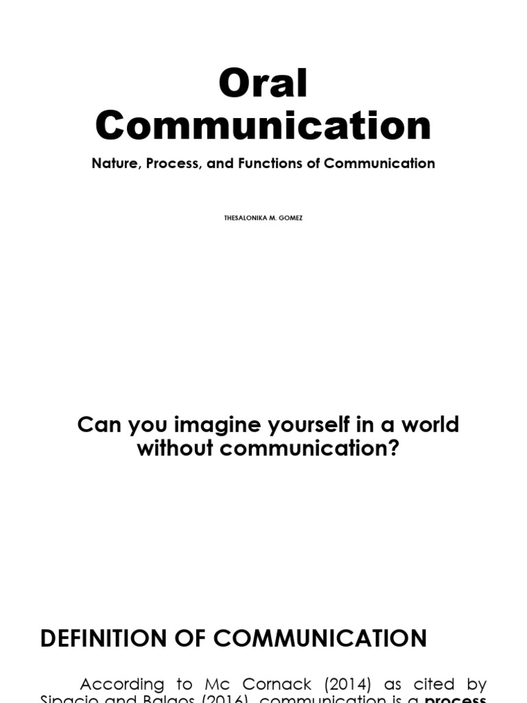 ORAL COMM Q1 Lesson 1 Introduction to Communication | PDF ORAL COMM Q1 Lesson 1 Introduction to Communication | PDF