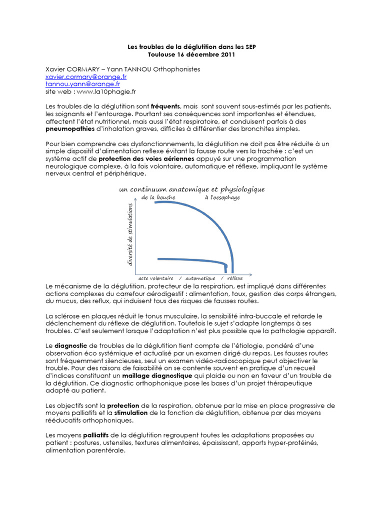 Déglutition SEP | PDF
