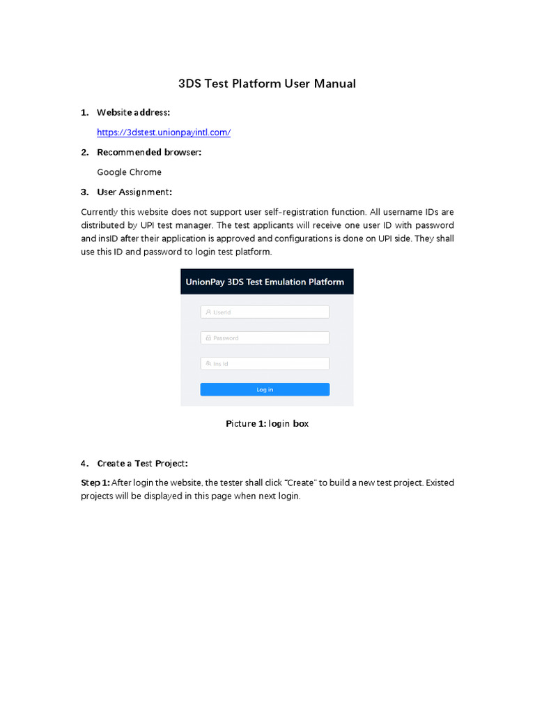 UP3DS - Test Platform User Manual - V1.1 | PDF