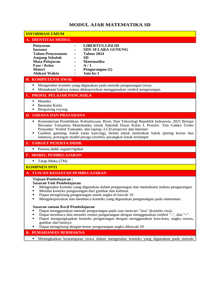 BAB 5 MTK (Sem 1) | PDF