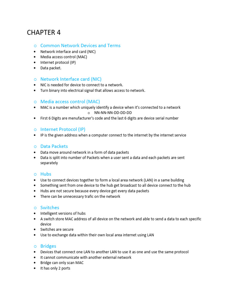ICT CHAPTER 4 Notes | PDF