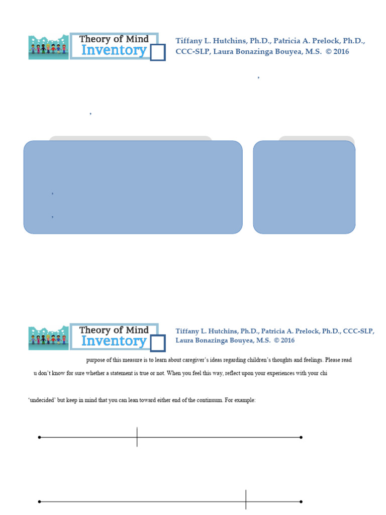 ToMI-2: Caregiver Assessment Tool | PDF | Psychology