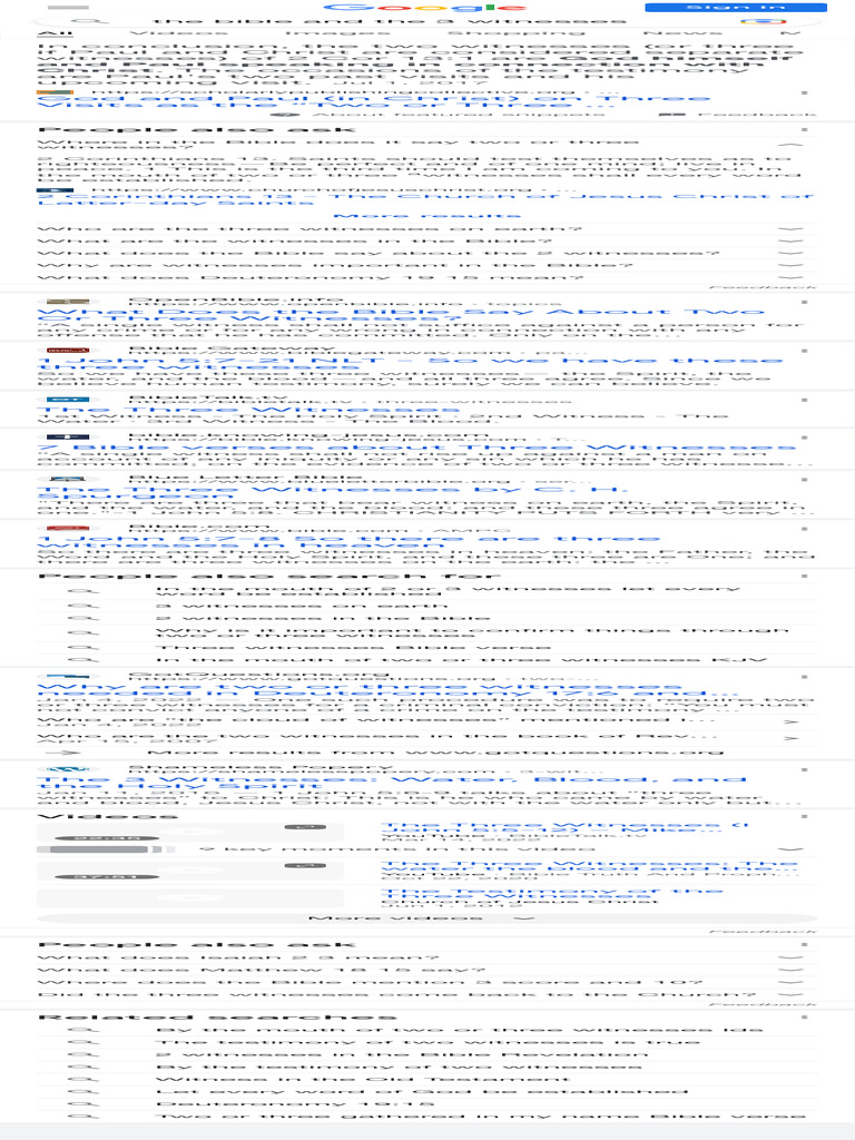 The Bible and The 3 Witnesses - Google Search | PDF