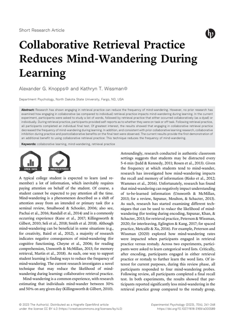 Knopps-Wissman-2023-Collaborative-Retrieval-Practice-Reduces-Mind ...