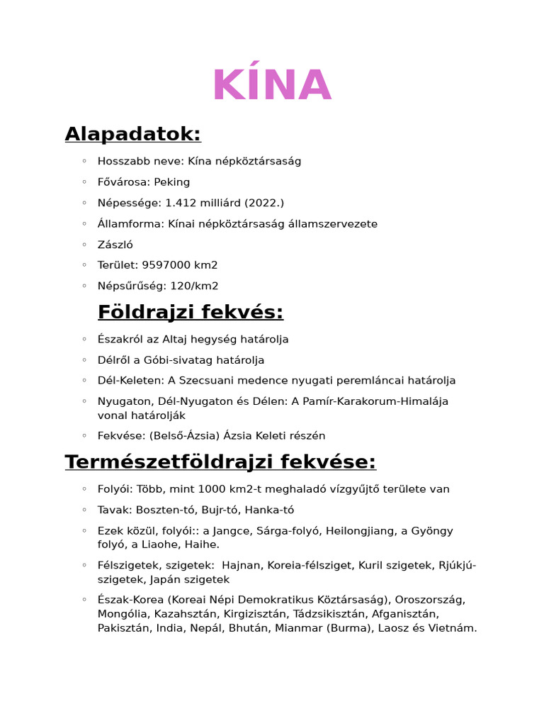KÍNA | PDF