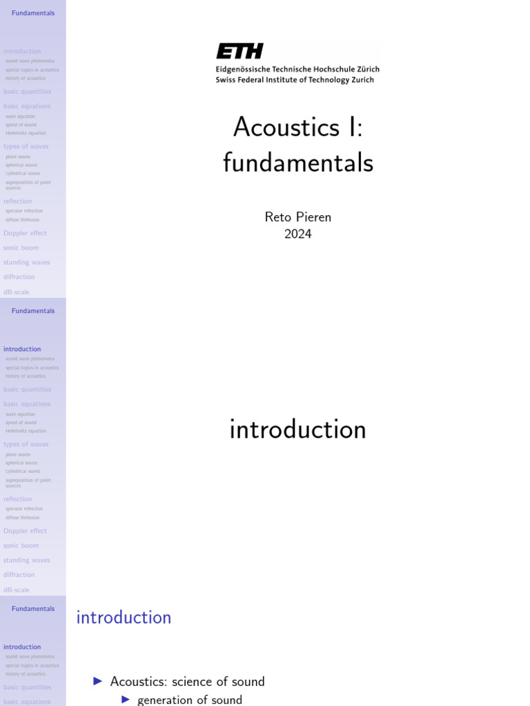 Acoustics Fundamentals | PDF