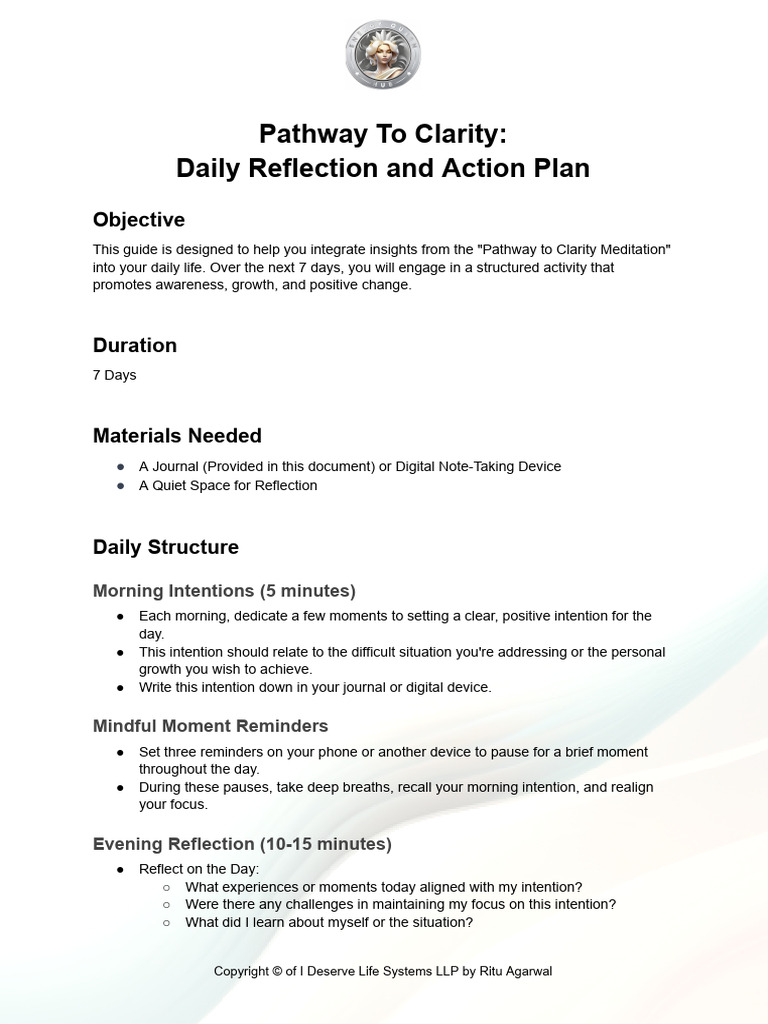 Pathway To Clarity Exercise | PDF