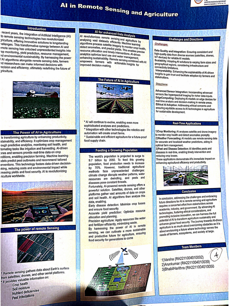 Ai in Remote Sensing and Agriculture (02,39,50) | PDF