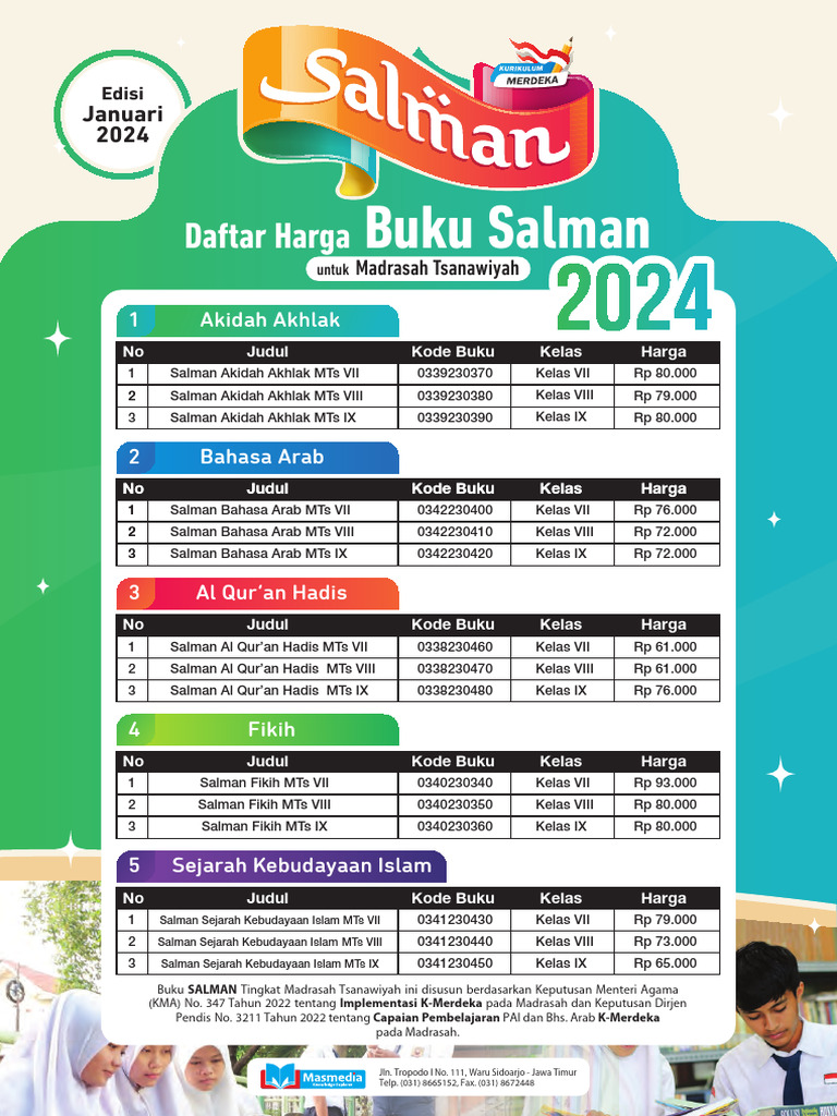 KATALOG SALMAN MTs K-Merdeka 2024 - Share | PDF