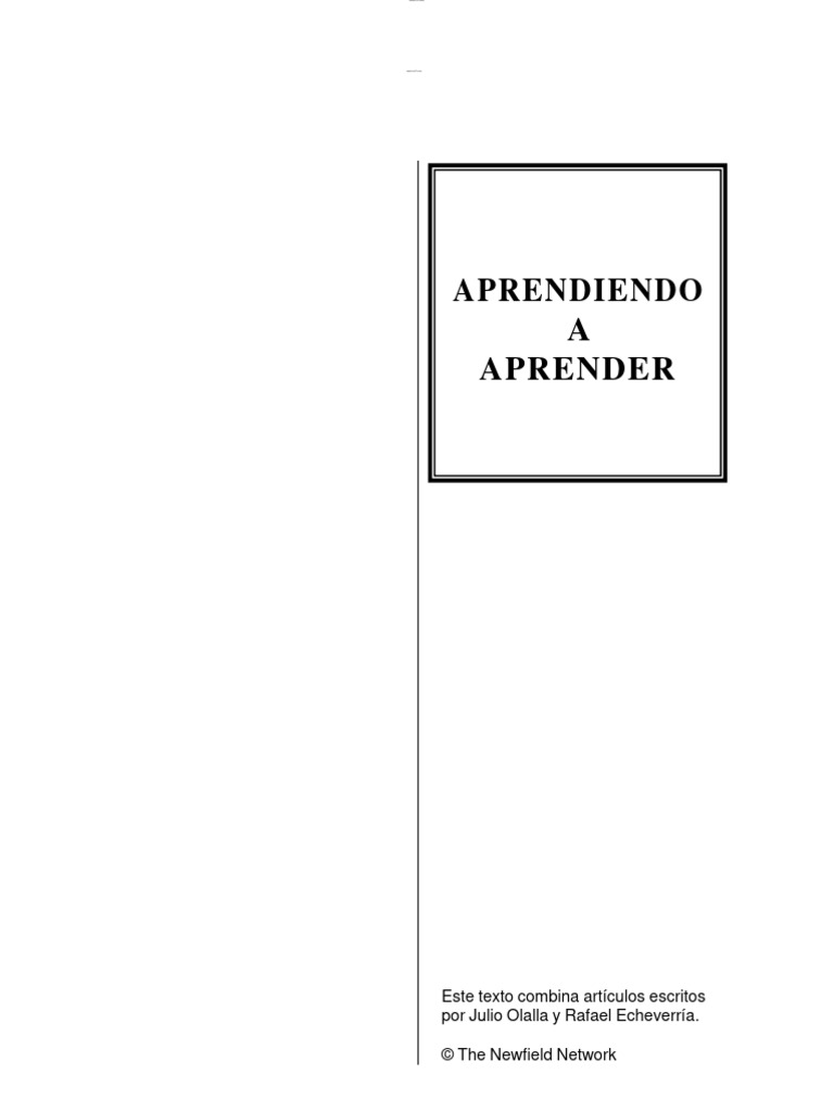 Aprendiendo A Aprender Docfinal | PDF