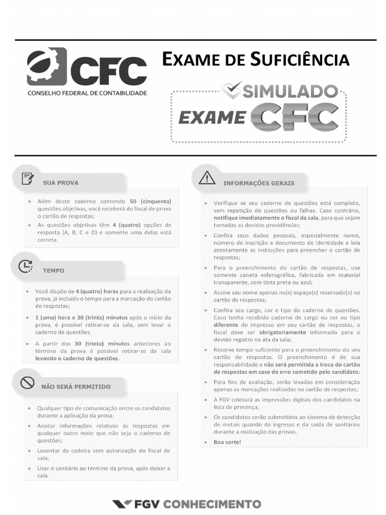 Simulado 1 CFC 2024.2 | PDF