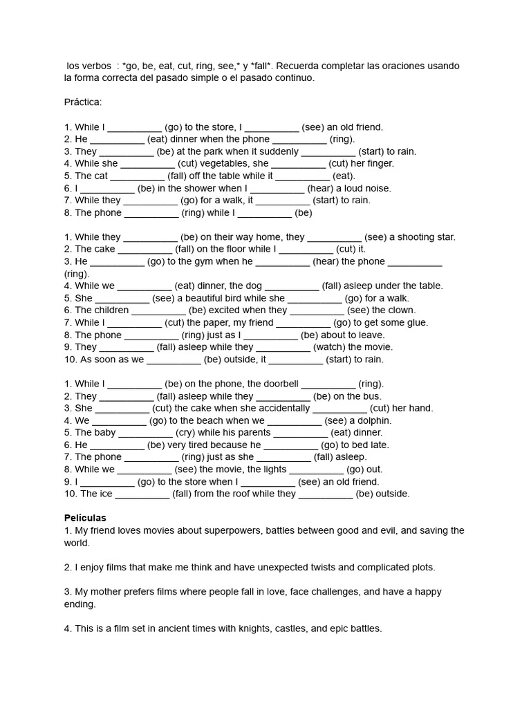 Práctica de Inglés | PDF