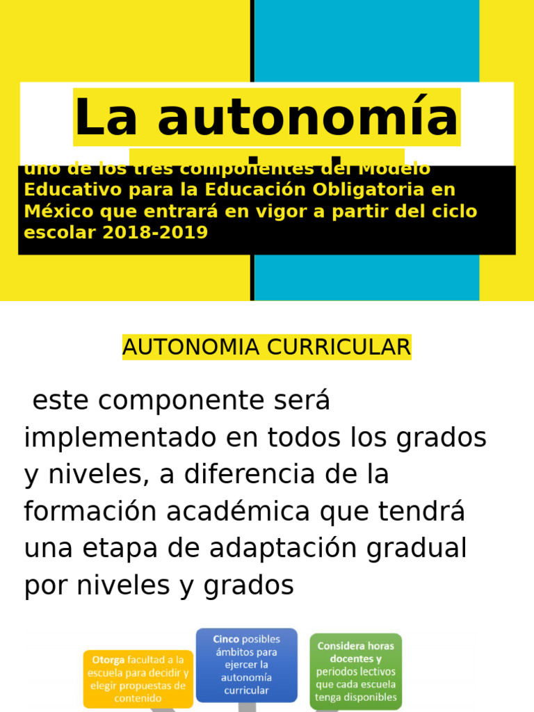 Autonomia Curricular | PDF