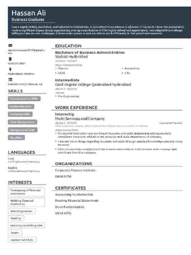 Hassan's Resume | PDF