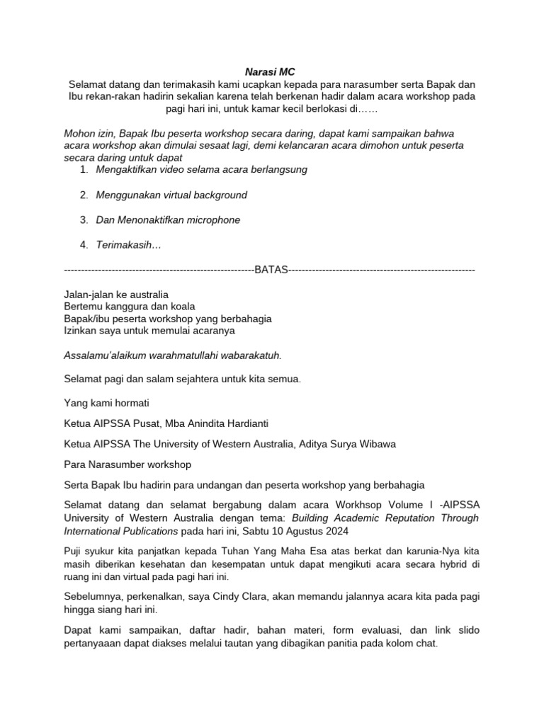 MC Workshop AIPSSA | PDF