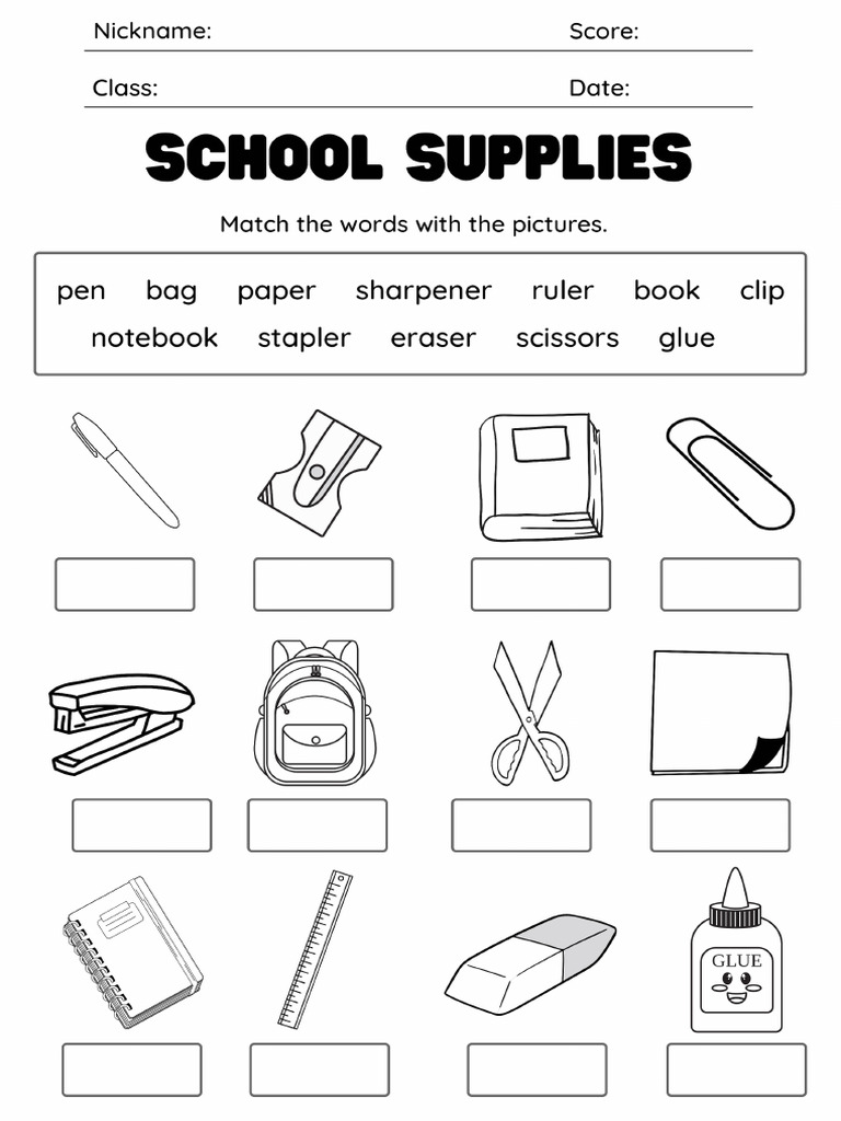 LKPD Bahasa Inggris, Alat Tulis | PDF