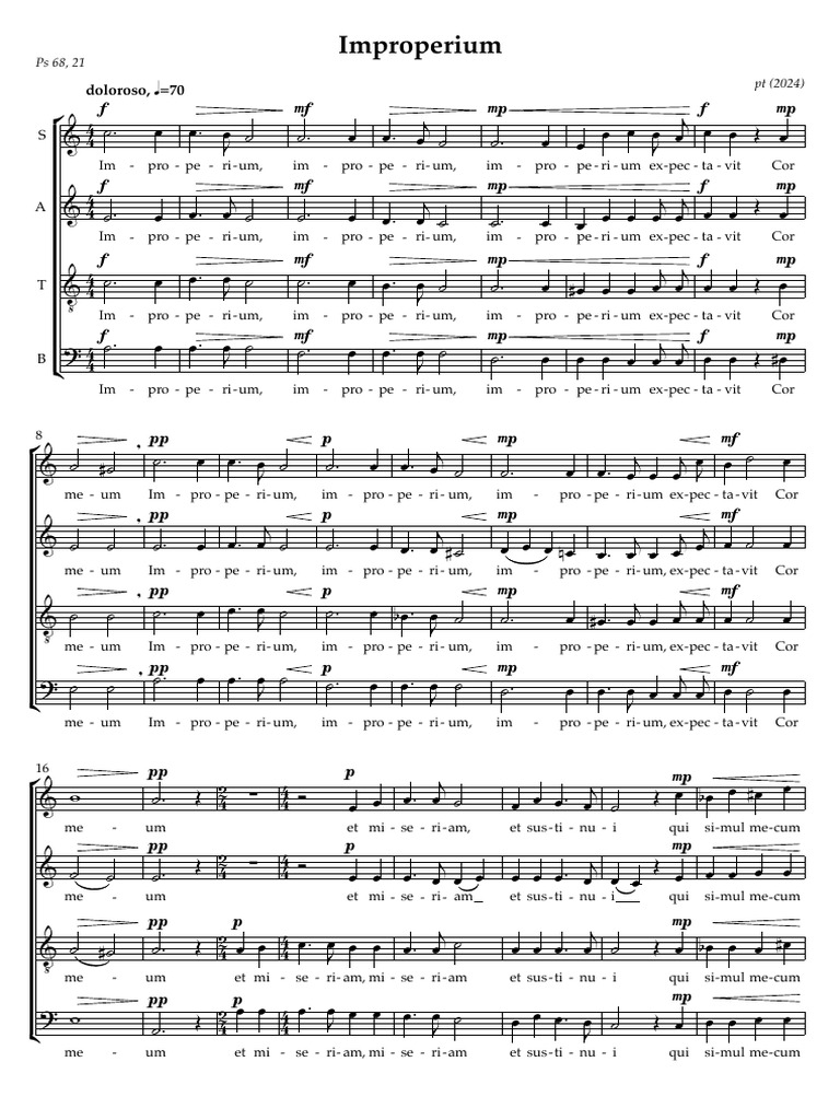 Improperium SATB | PDF