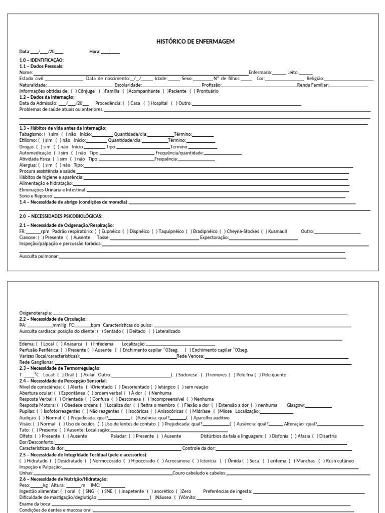 Ficha Sae Enfermagem | PDF