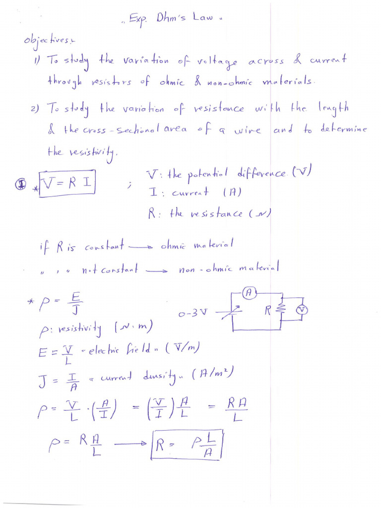 Exp.ohms Law | PDF