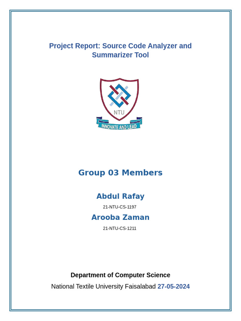 Compiler Construction Group03 Report | PDF