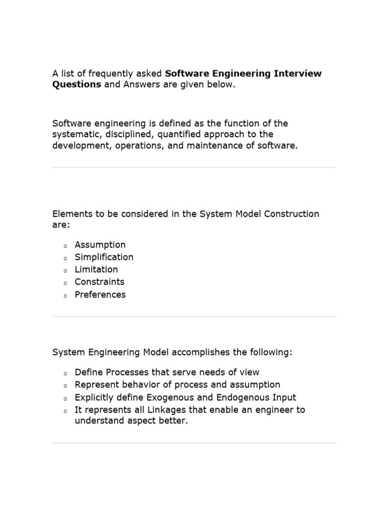 Software Engineering Interview Questions-converted | PDF