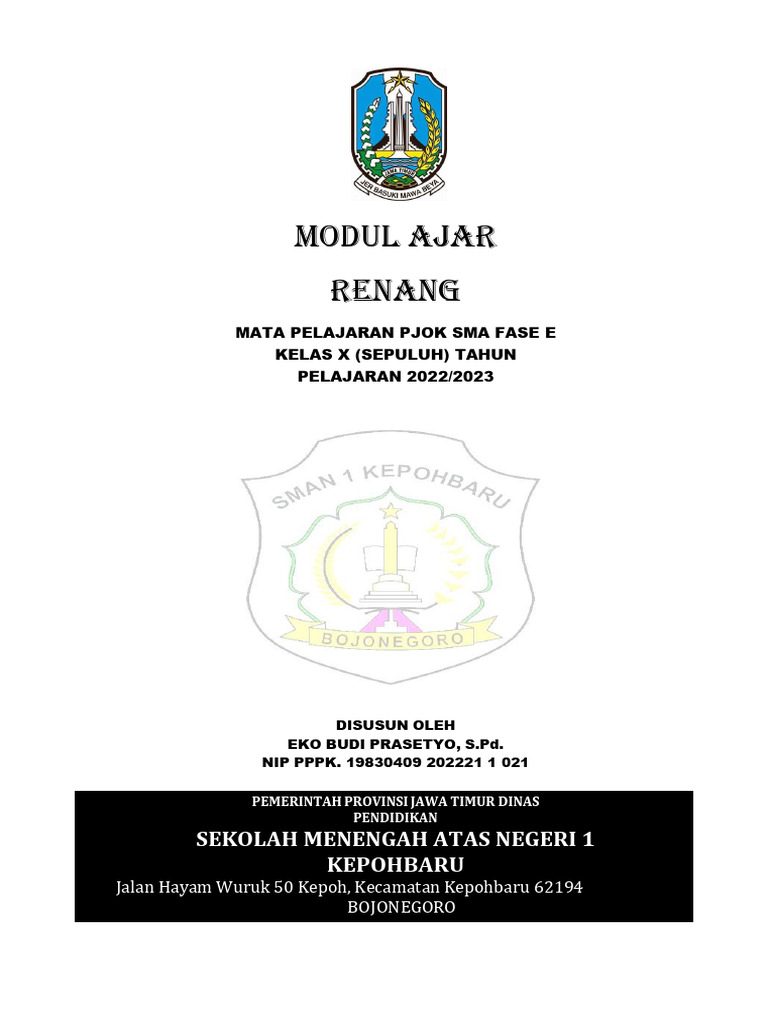 Modul Ajar PSP Renang OK1 | PDF