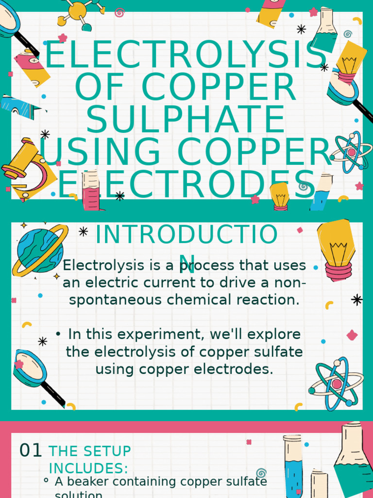 Electrolysis of Copper Sulphate Using Copper Electrodes | PDF