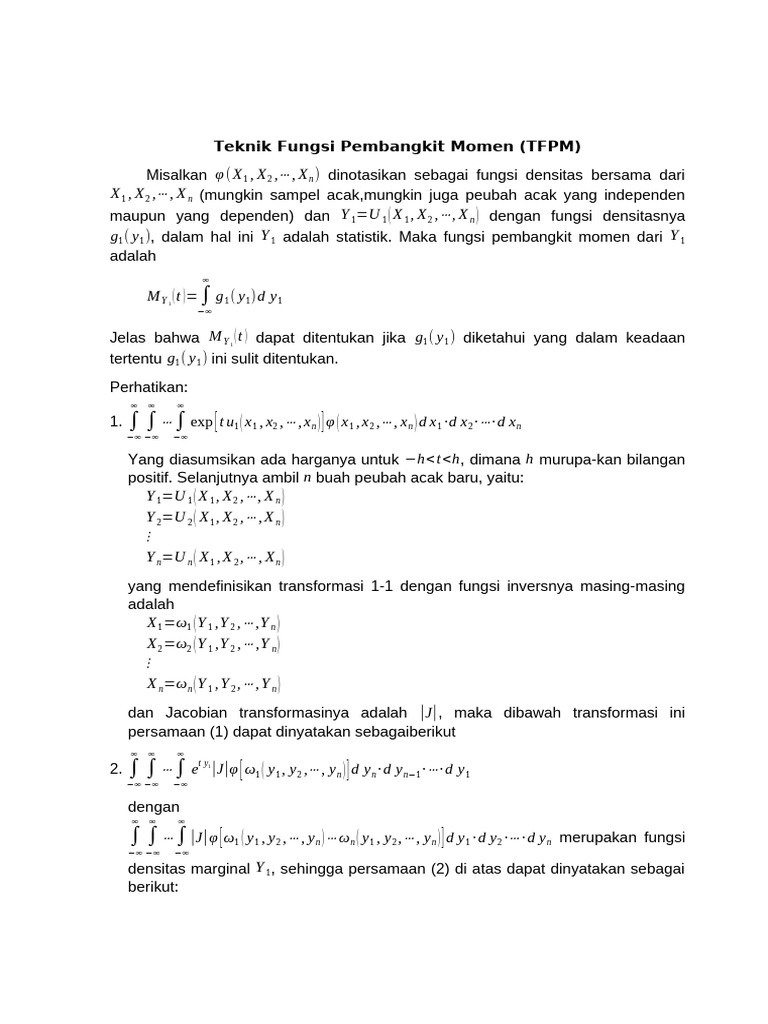Teknik Fungsi Pembangkit Momen | PDF