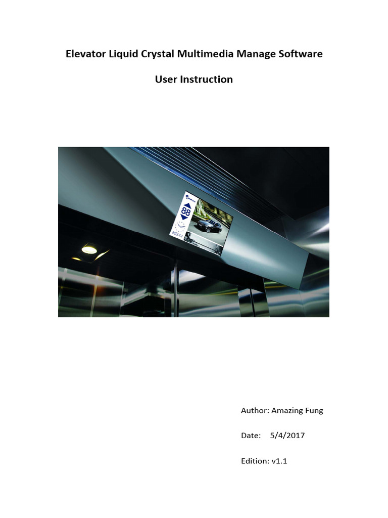 Elevator Liquid Crystal Multimedia Manage Software-For Video Machine | PDF