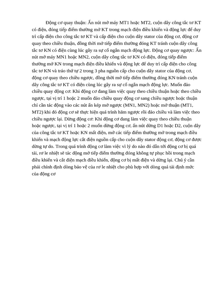 Động cơ quay thuận | PDF