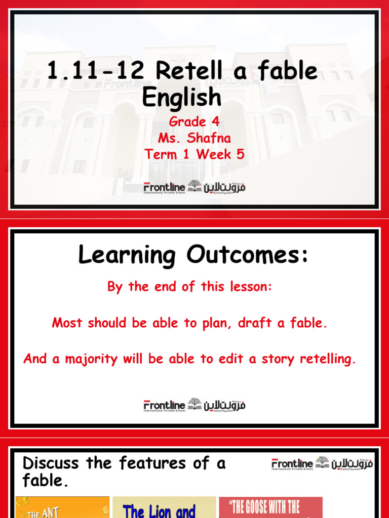 1.11-12 Retell A Fable | PDF