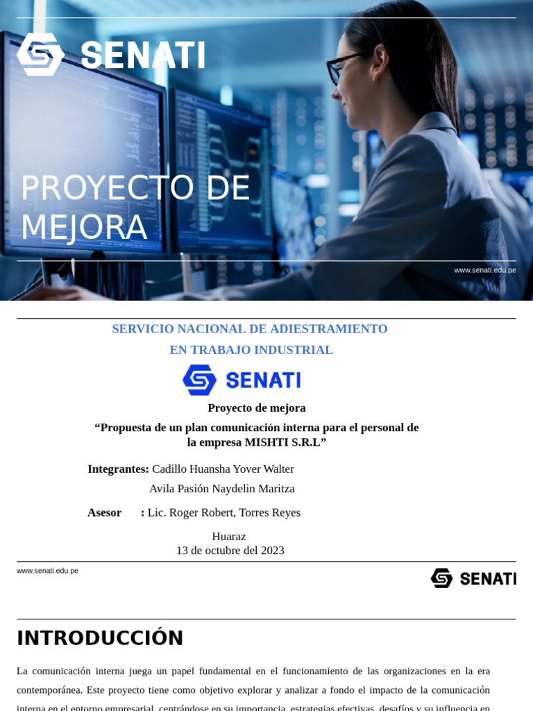 Diapositivas Del Proyeco de Mejora | PDF