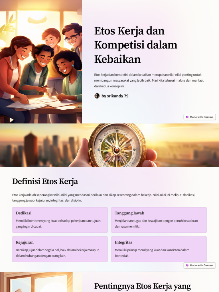 Etos Kerja dan Kompetisi Kebaikan | PDF