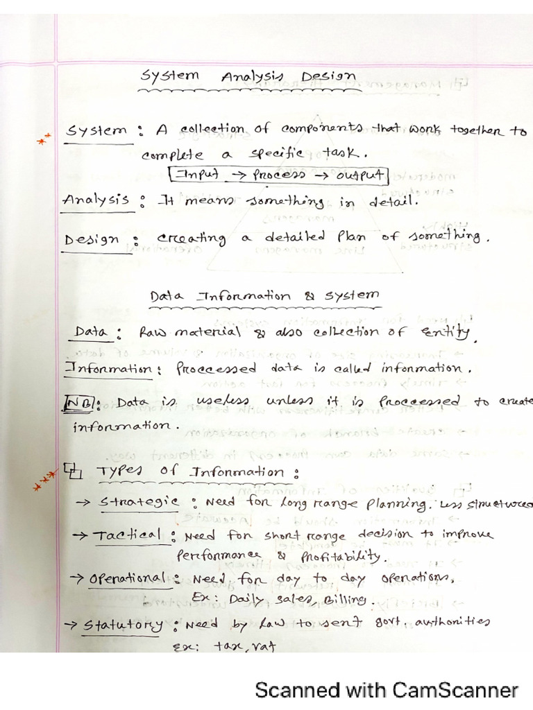 System Analysis Note Mid | PDF