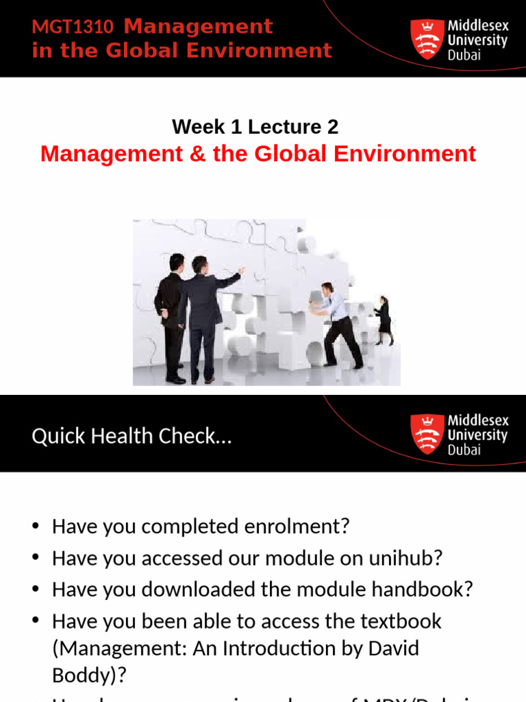 Week 1 Lecture 2 Management in The Global Environment | PDF