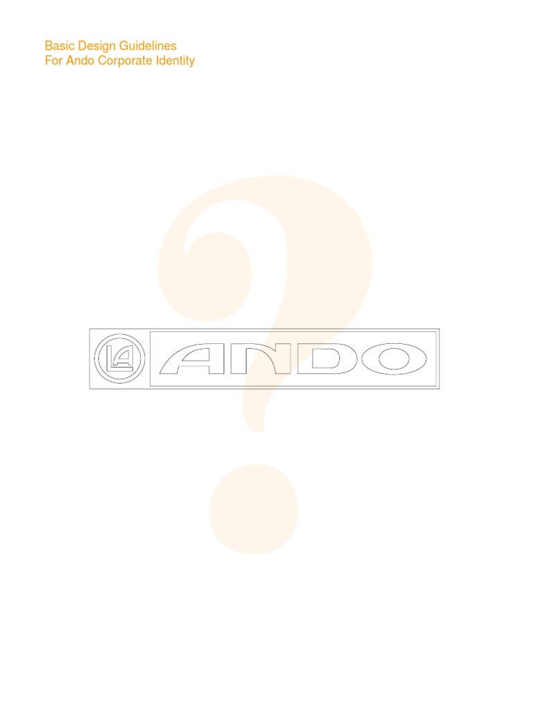 Basic Design Guidelines For Ando Corporate Identity | PDF | Logos ...